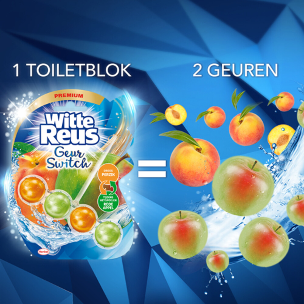 Witte Reus Toiletblok Geurswitch Perzik & Appel | Plein.nl