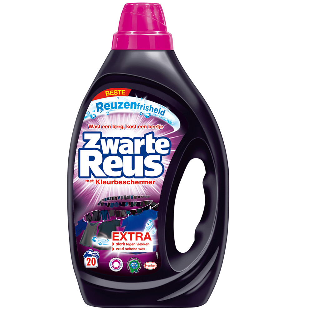 6x Witte Reus Zwarte Reus Gel Vloeibaar Wasmiddel 1000 ml | Plein.nl