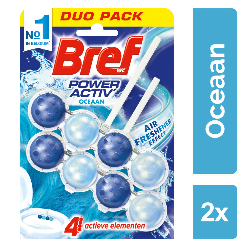 Bref Toiletblok Power Activ Oceaan 2 stuks | Plein.nl