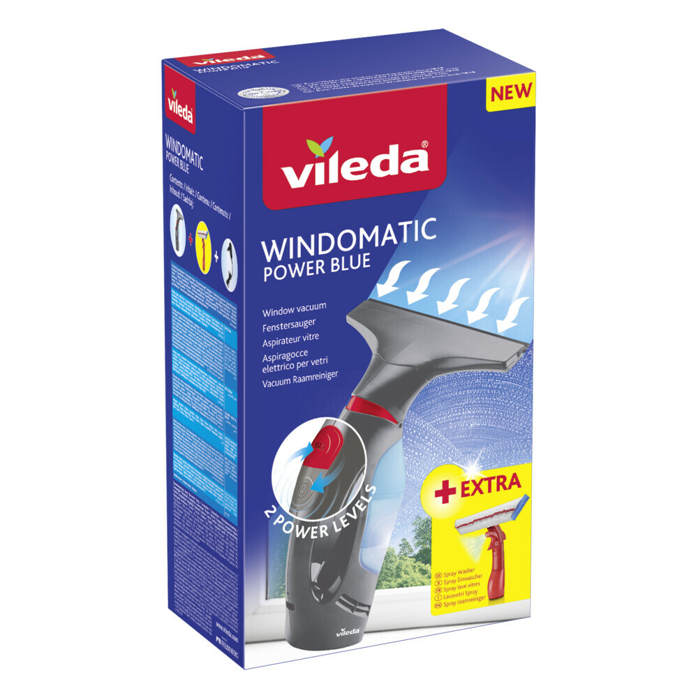 3x Vileda WindoMatic Powerset Vacuum Raamreiniger + Spray | Plein.nl