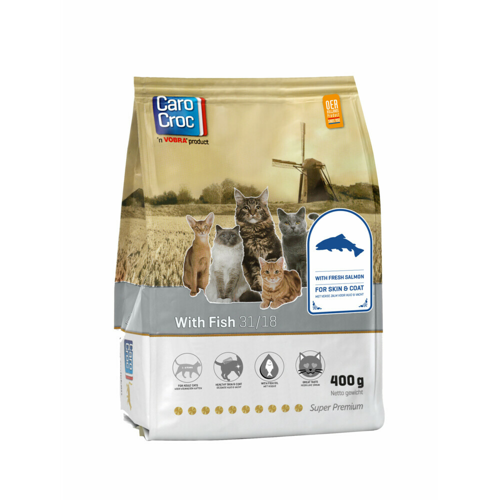 CaroCroc Kattenvoer Vis 31/18 400 gr | Plein.nl
