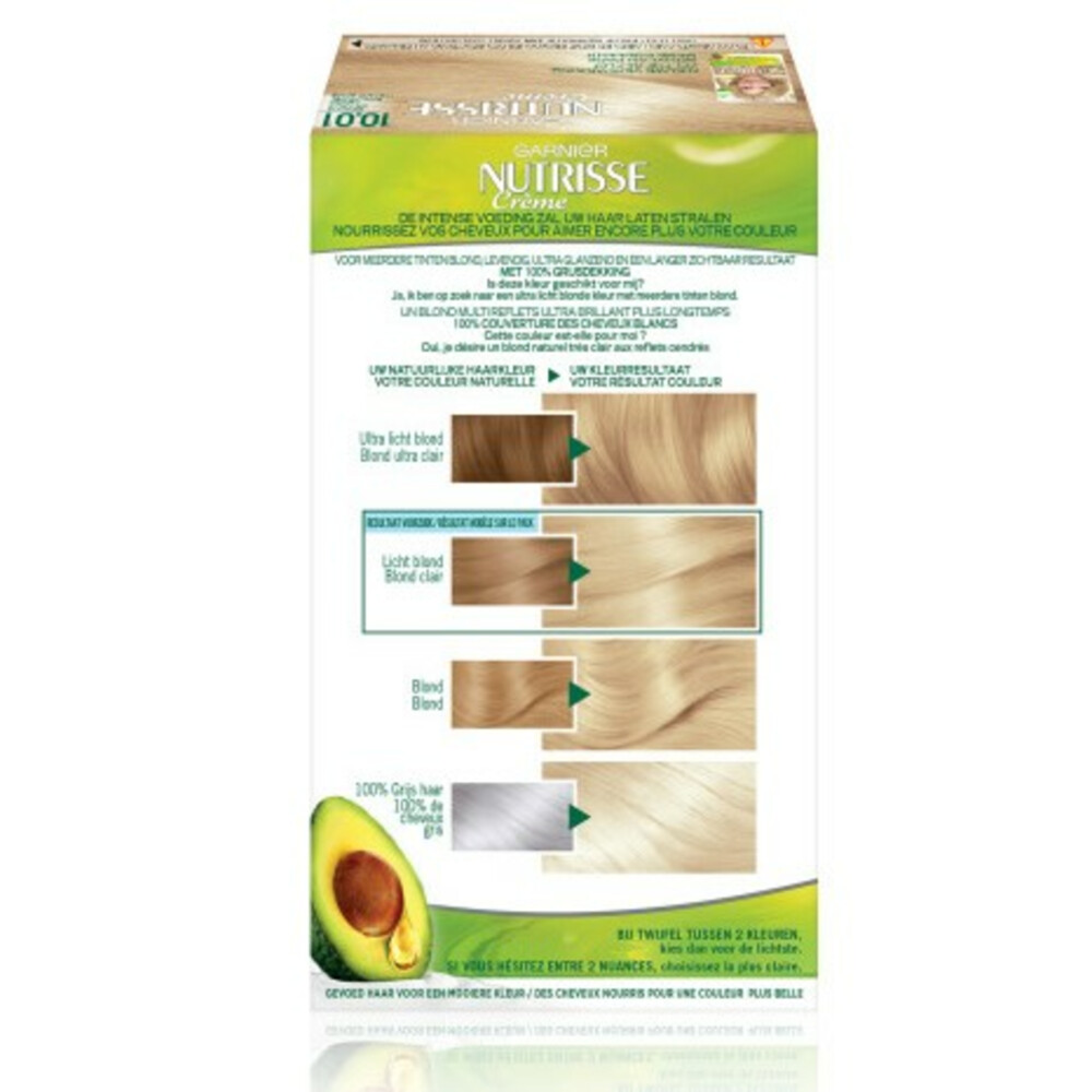 Garnier Nutrisse Crème Permanente Haarkleuring 10.01 Zeer Licht Asblond ...