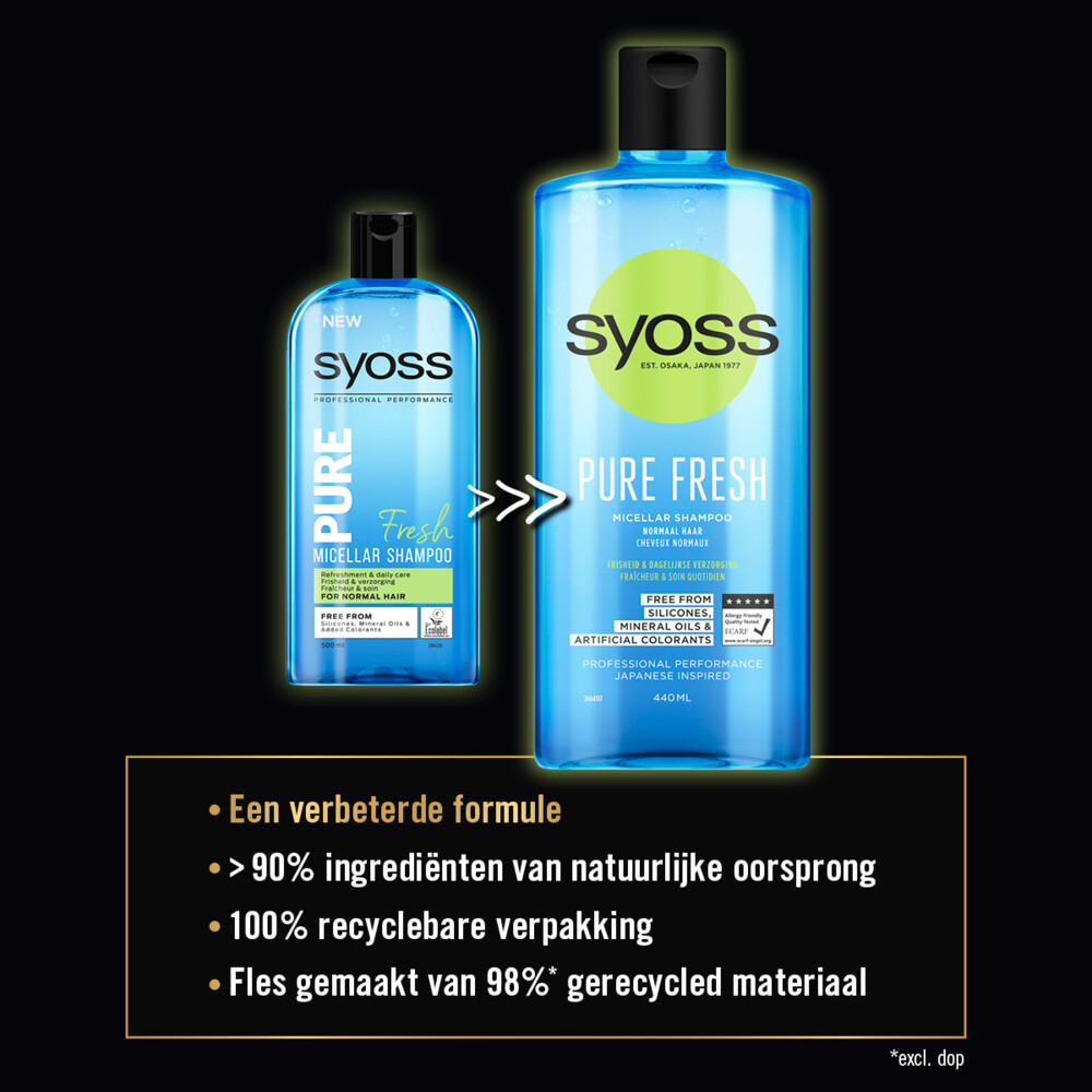 Syoss Pure Fresh Micellar Shampoo 440 ml | Plein.nl