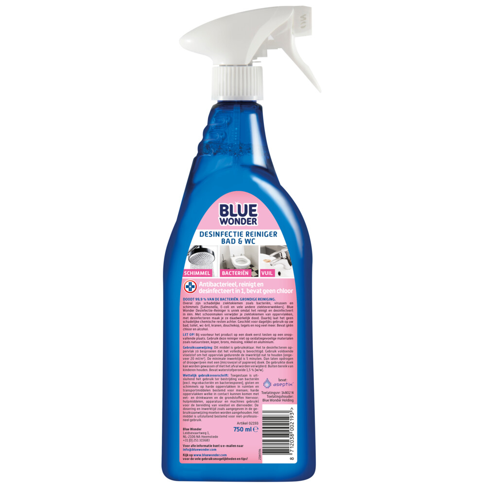 Blue Wonder Desinfectie Spray Bad & Wc 750 ml | Plein.nl