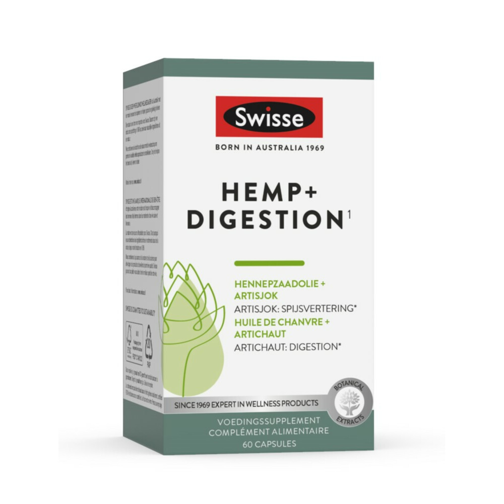 Swisse Hemp+ Digestion 60 capsules | Plein.nl