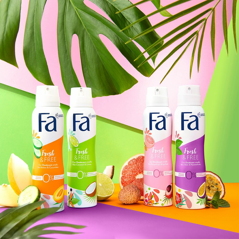 Fa Deodorant Spray Fresh & Free Mint & Passionfruit 150 ml | Plein.nl