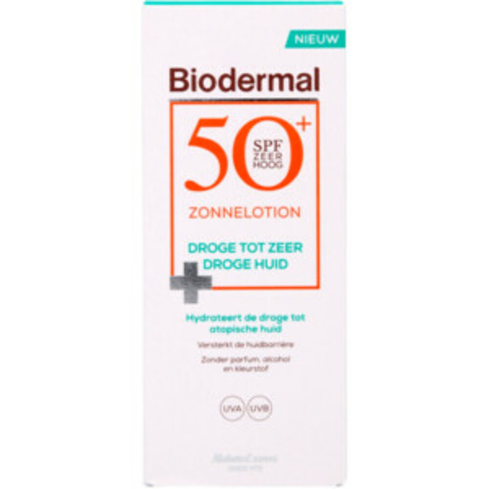 Biodermal SPF 50 Zonnelotion Droge Huid 150 ml | Plein.nl