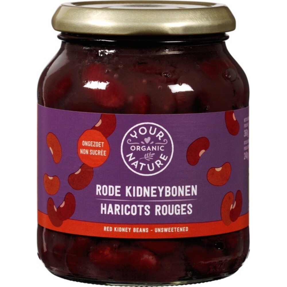 Your Organic Nature Rode Kidneybonen 360 gr | Plein.nl