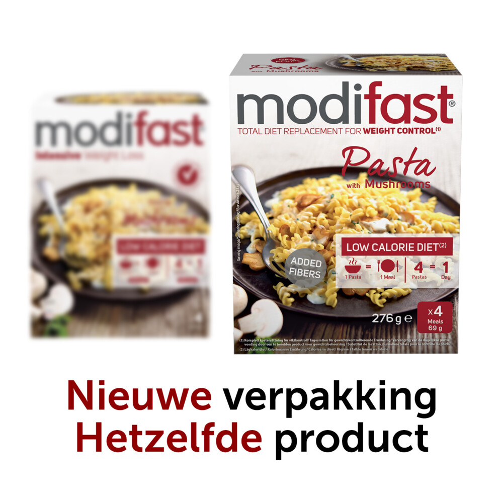 Modifast Weight Control Pasta Mushrooms 4 x 62 gr | Plein.nl
