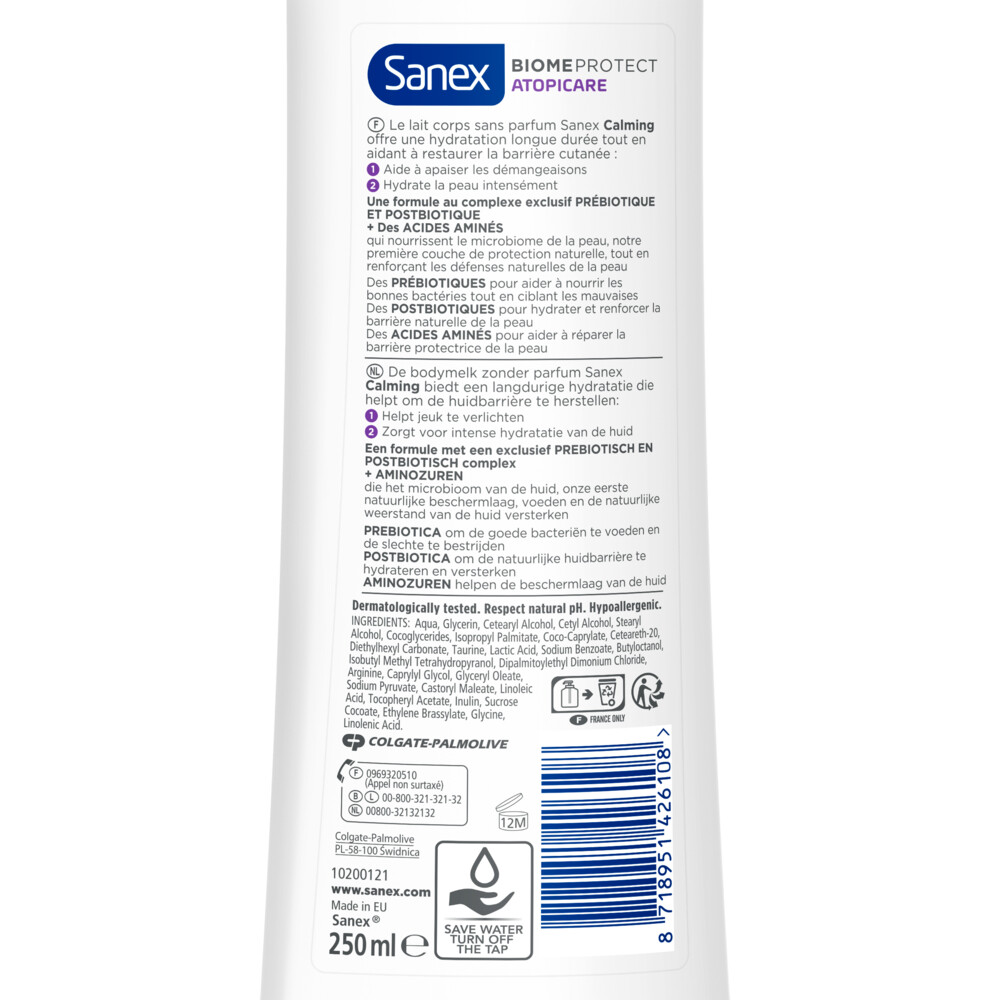 Sanex Bodylotion BiomeProtect Atopicare Calming 250 ml | Plein.nl