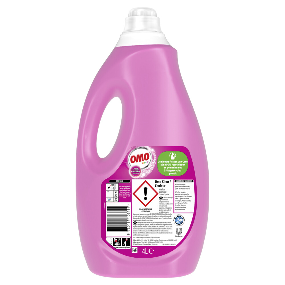 OMO Vloeibaar Wasmiddel Kleur 4 liter | Plein.nl