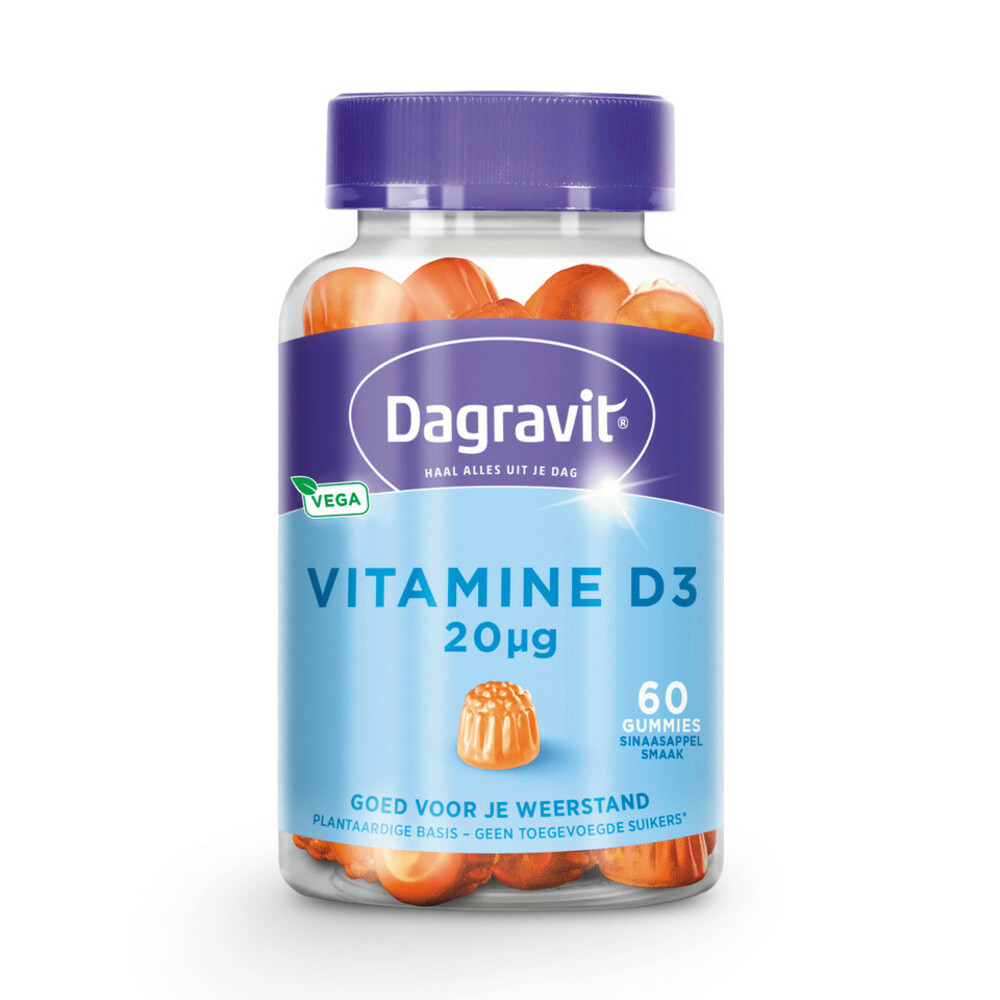 Dagravit Vitamine D3 mcg Vegan Gummies 60 stuks | Plein.nl