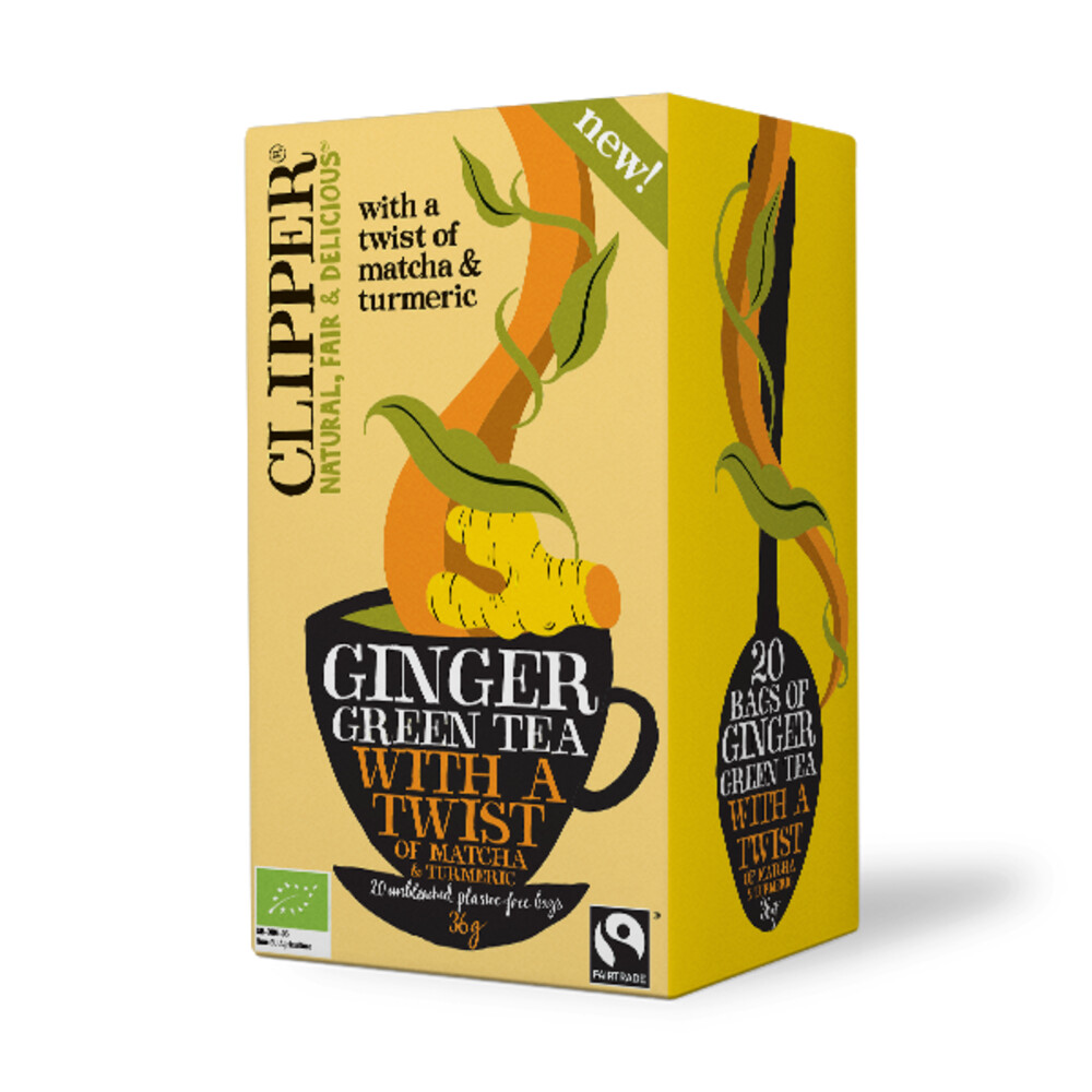 Clipper Thee Ginger Green Tea with a Twist of Matcha & Tumeric 20 stuks ...