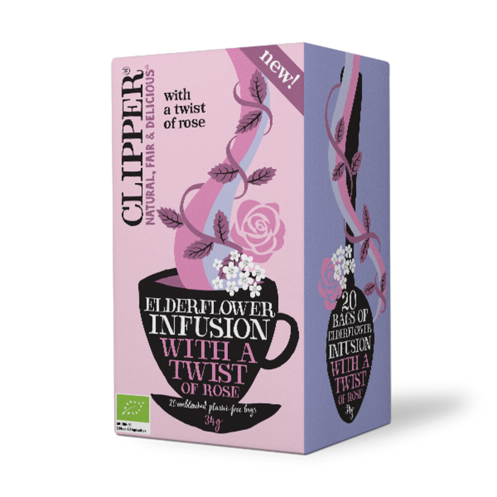 Clipper Thee Elderflower Infusion with a Twist of Rose 20 stuks | Plein.nl