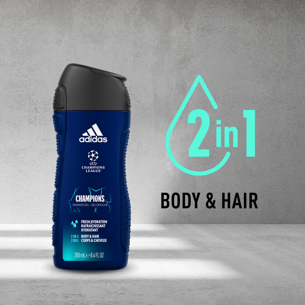 Adidas 2-in-1 Douchegel en Shampoo Adidas UEFA VIII Champions Edition ...