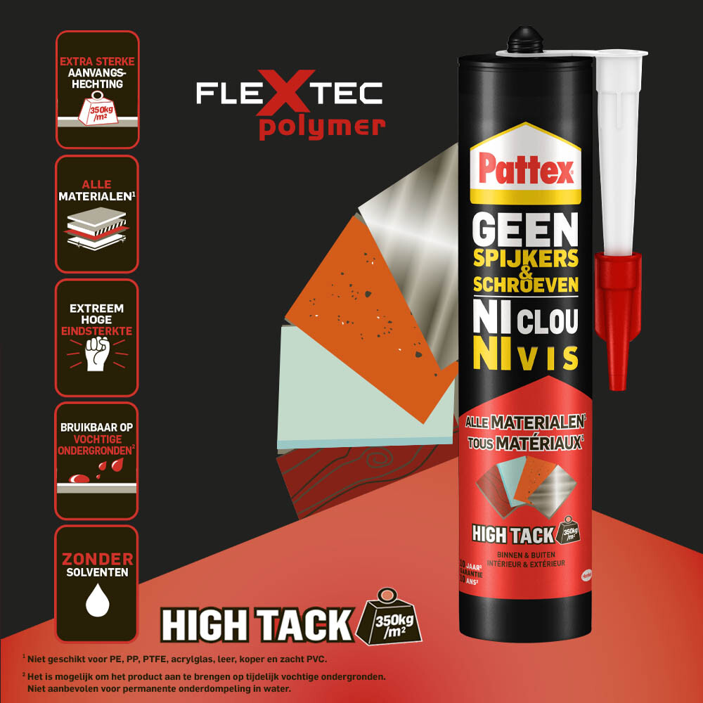 Pattex Geen Spijkers & Schroeven Montage Kit High Tack 460 gr | Plein.nl