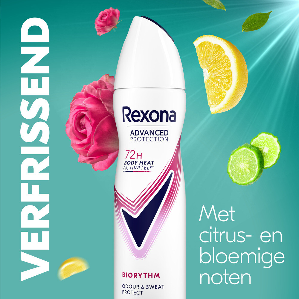 Rexona Deodorant Spray Advanced Protection Ultra Dry Biorythm 150 ml ...