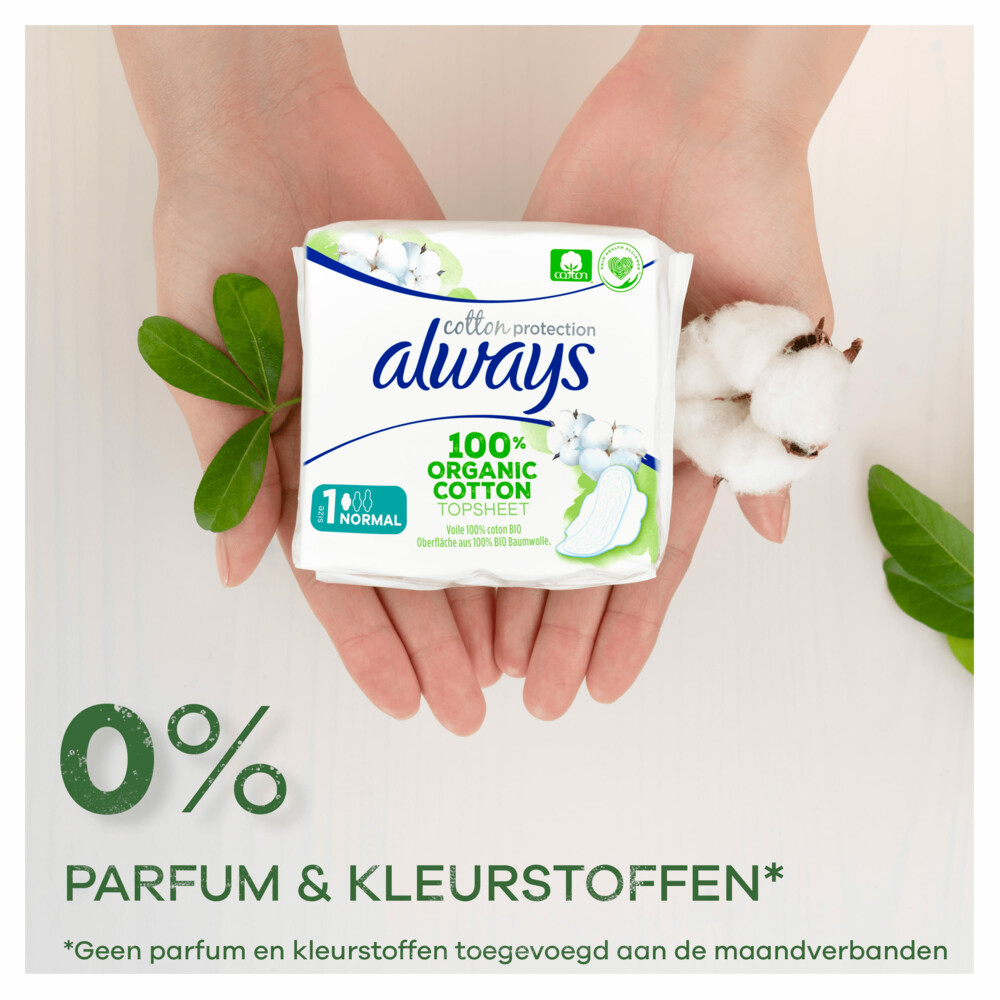 Always Maandverband Bio Cotton Normal 66 stuks | Plein.nl