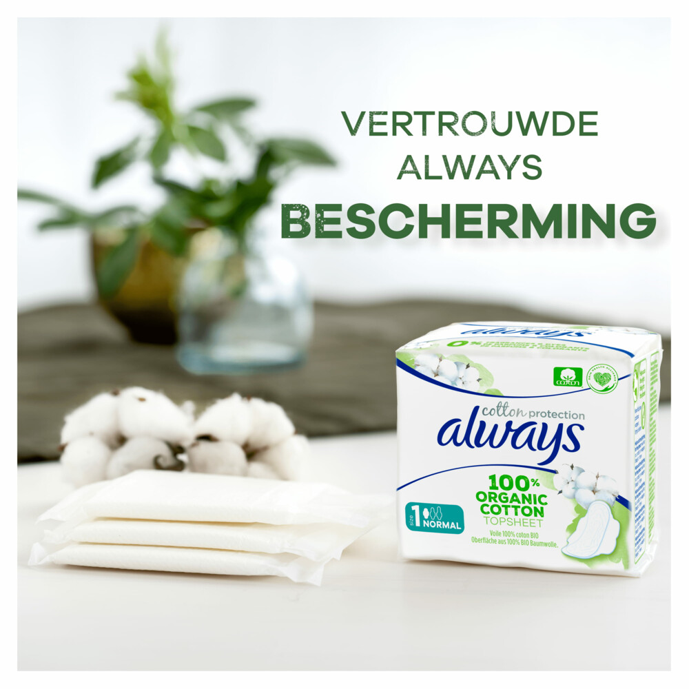 Always Maandverband Bio Cotton Night 48 stuks | Plein.nl