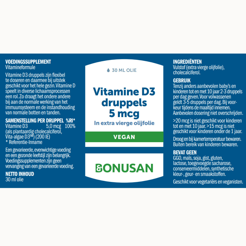 Bonusan Vitamine D3 5 mcg 30 ml | Plein.nl