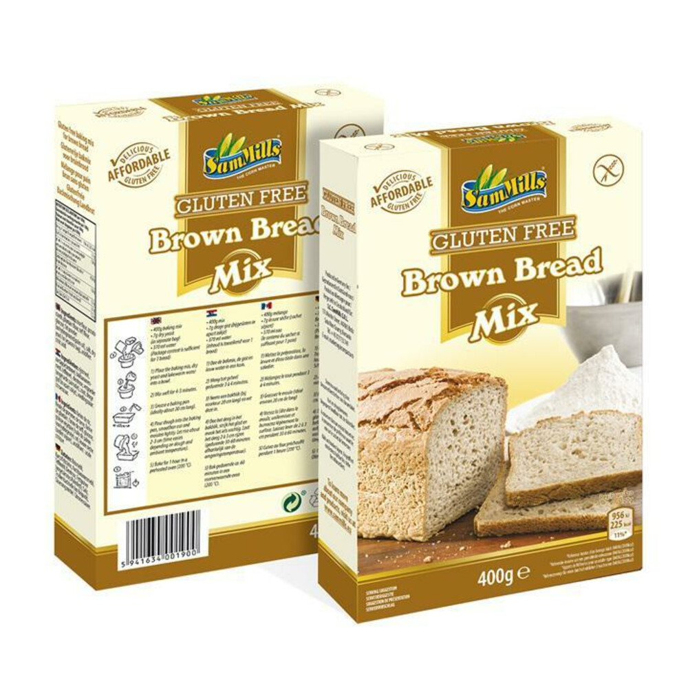 Sam Mills Glutenvrije Broodmix Bruin 400 gr | Plein.nl