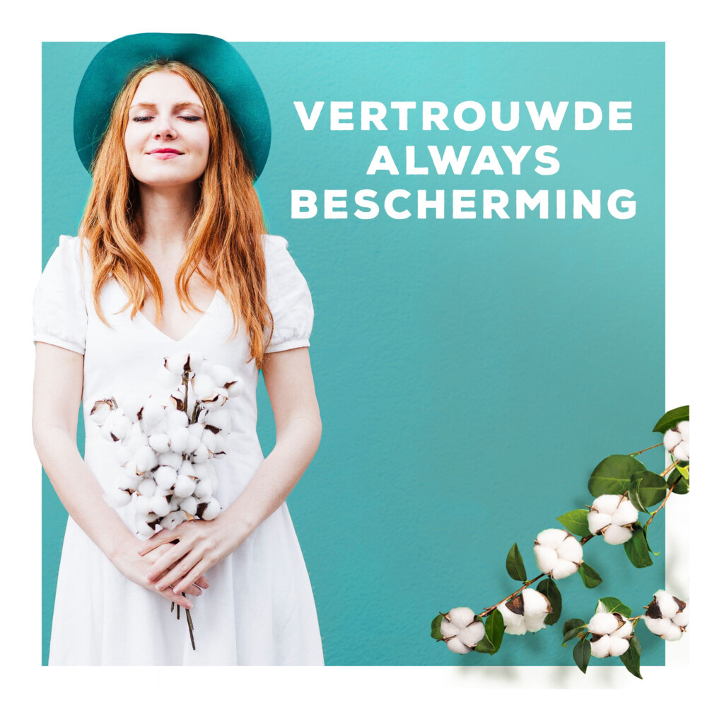 Always Maandverband Bio Cotton Protection Ultra Night met Vleugels 8 ...