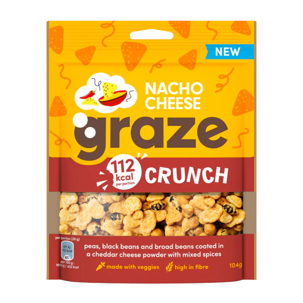 Graze Peulvruchten & Groentensnack Nachos Cheese Crunch 104 gr | Plein.nl