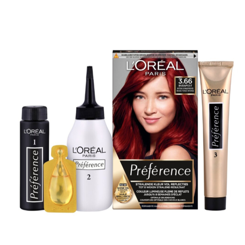 L'Oréal Préférence Permanente Haarkleuring 3.66 Intens Donkerrood ...