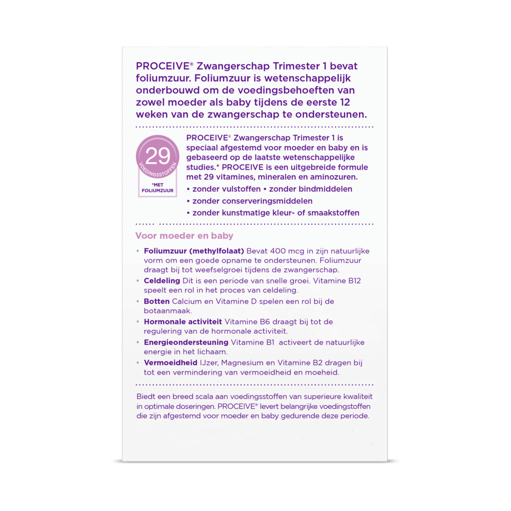 Proceive Zwangerschap Trimester 1 60 capsules | Plein.nl