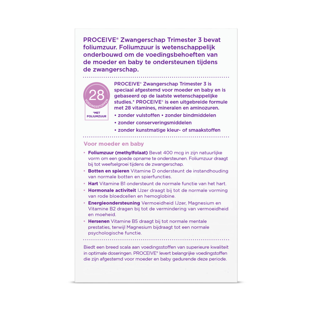 Proceive Zwangerschap Trimester 3 60 capsules | Plein.nl