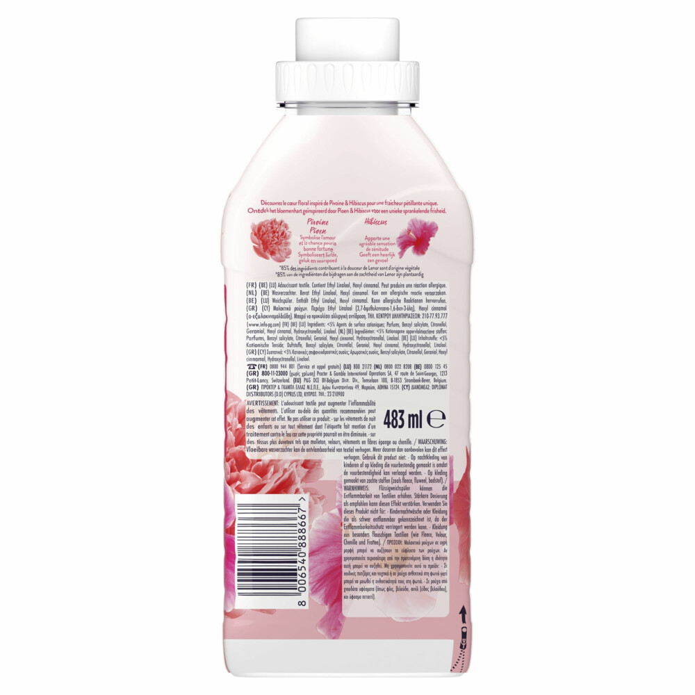 Lenor Wasverzachter Pioenroos & Hibiscus 483 ml | Plein.nl