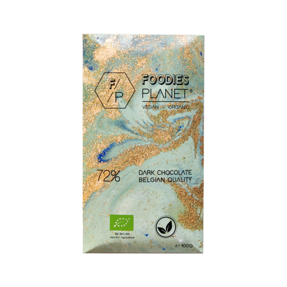 Foodies Planet 72% Dark Chocolate 100 gr | Plein.nl