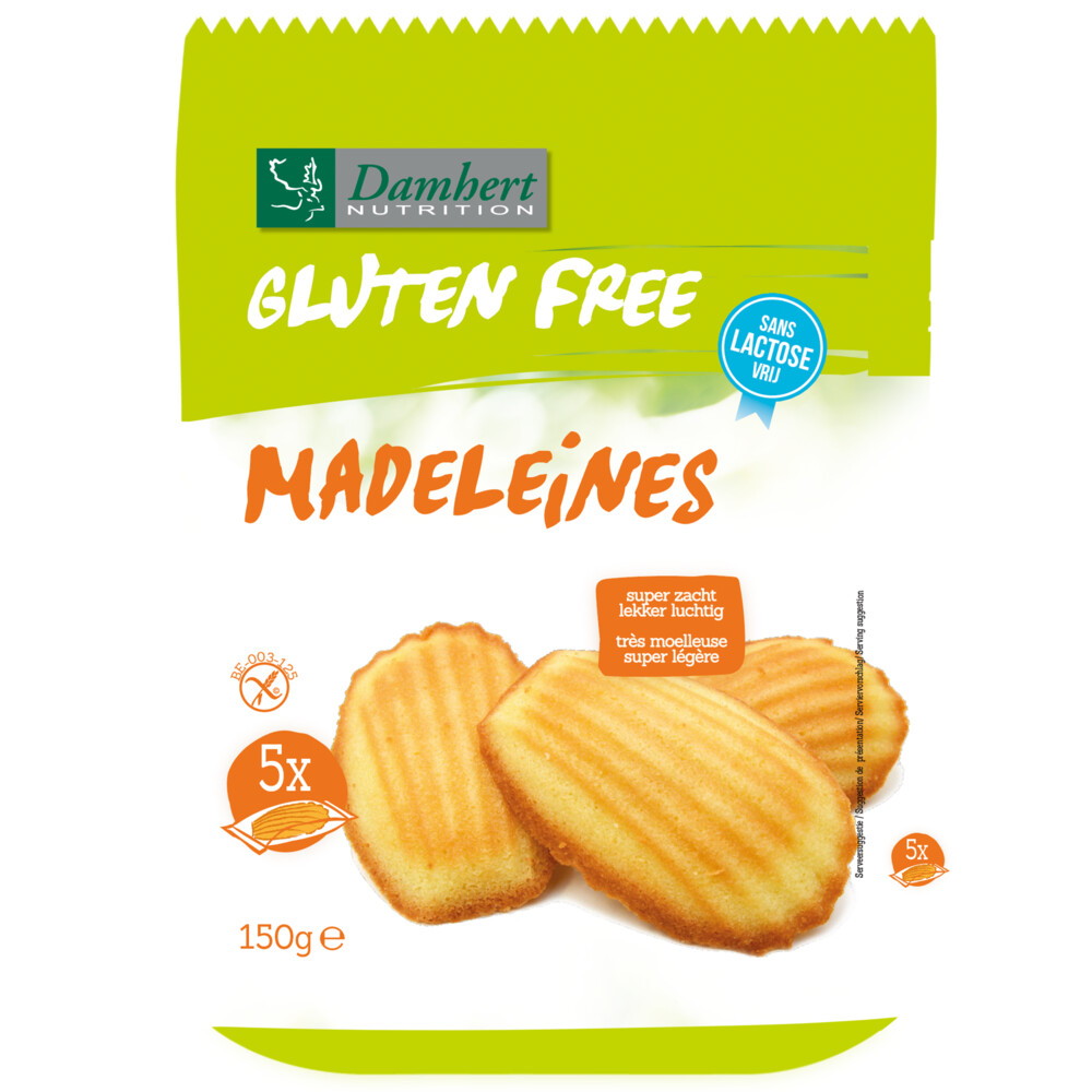 Damhert Madeleines Glutenvrij 150 gr | Plein.nl