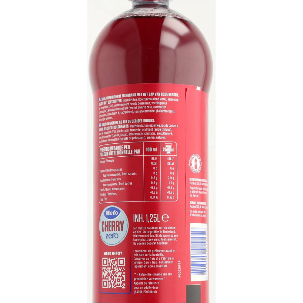 Hero Cherry Zero 1,25 liter | Plein.nl