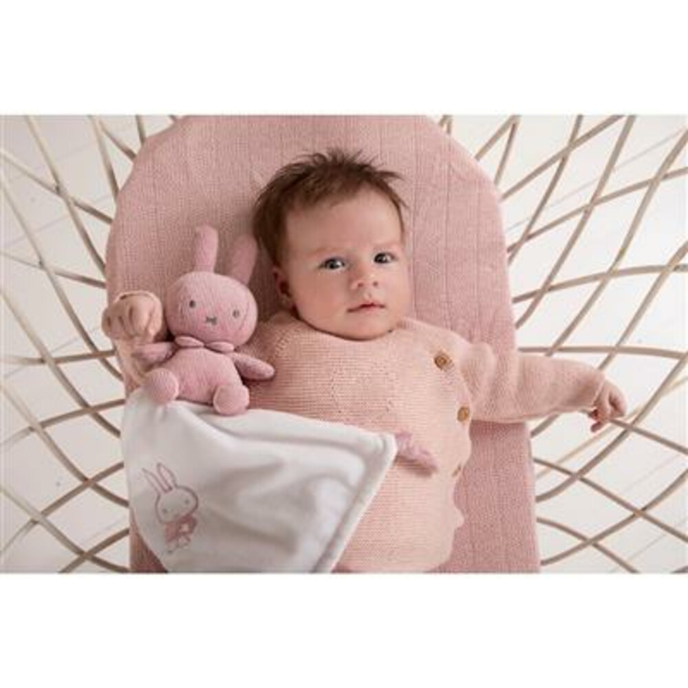 Nijntje Rib Baby Pink Knuffeldoekje | Plein.nl