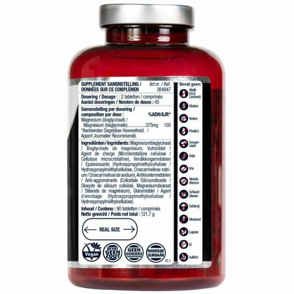 Lucovitaal Magnesium 375mg Bisglycinaat 90 tabletten | Plein.nl