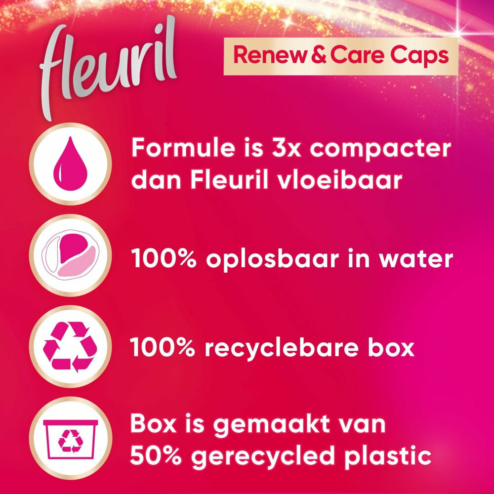Fleuril Wasmiddel Capsules Renew Kleur 15 stuks | Plein.nl