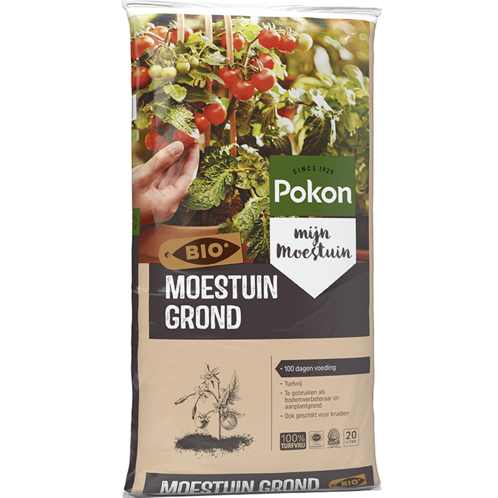Pokon Moestuin Grond Biologisch 20 liter | Plein.nl