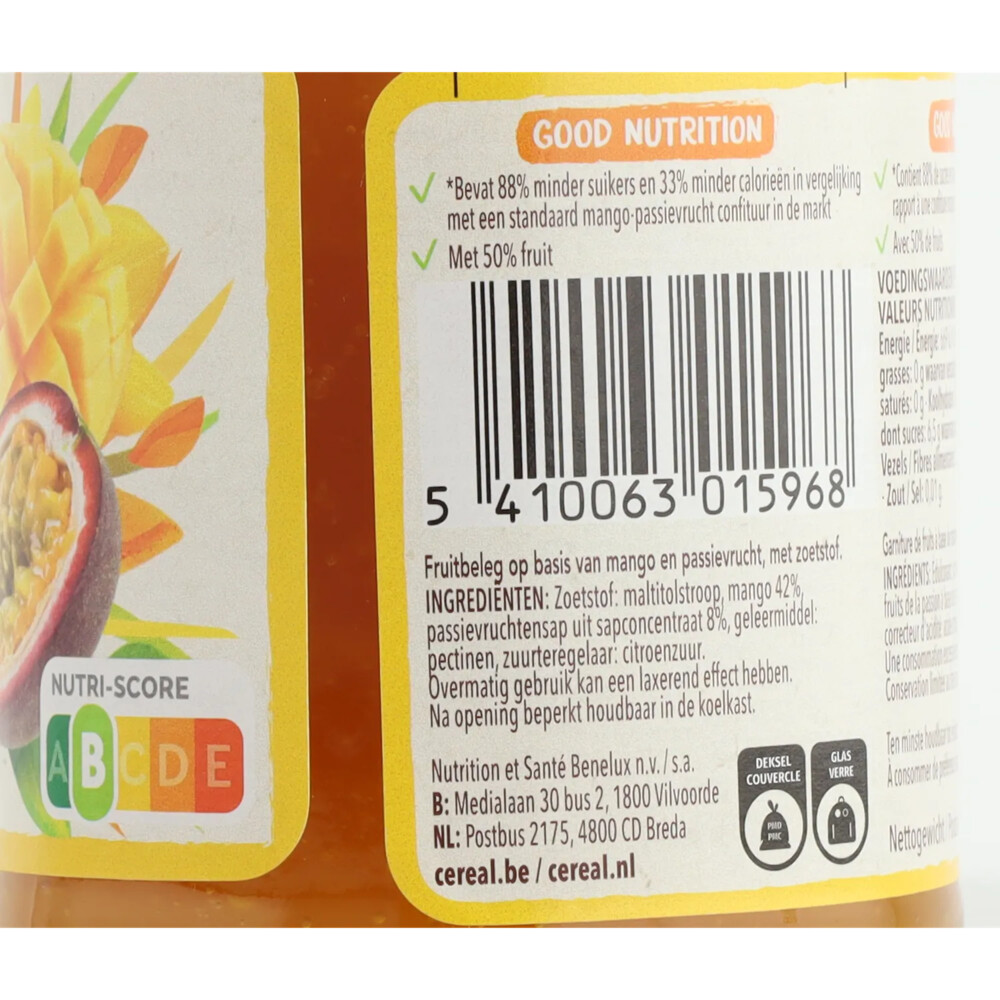 Céréal Jam Mango-Passievrucht 270 gr | Plein.nl