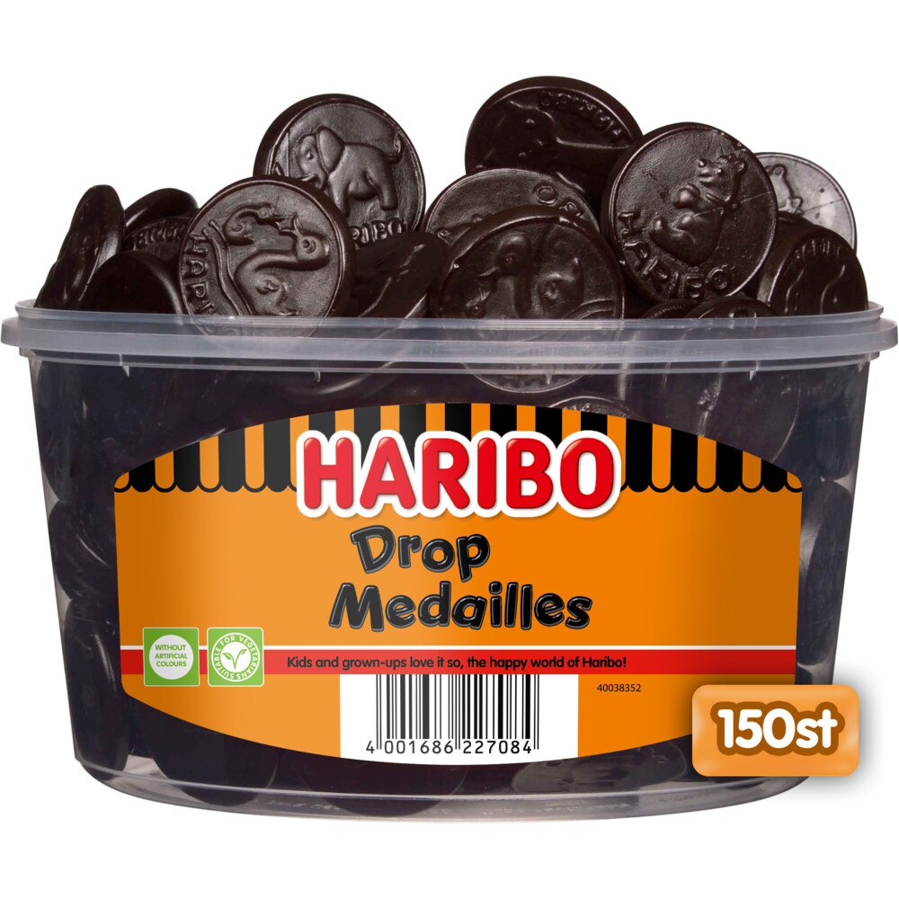 Haribo Drop Medailles 150 stuks | Plein.nl