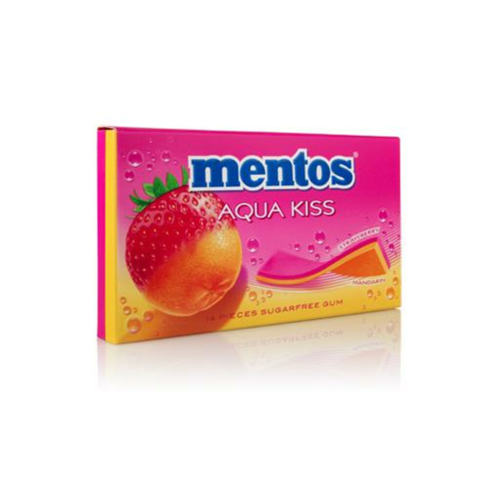 Mentos Kauwgom Aqua Kiss Strawberry Mandarin 20 x 14 stuks | Plein.nl
