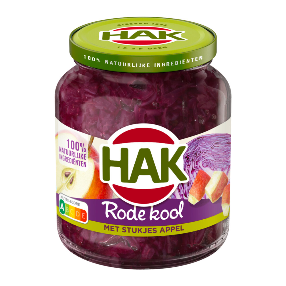 3x Hak Rode Kool Met Stukjes Appel OPP 355 gr | Plein.nl
