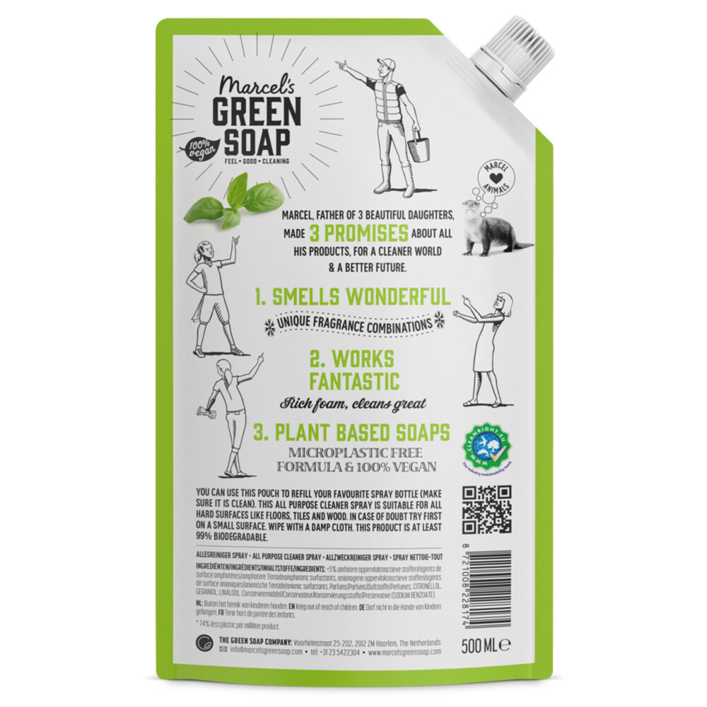 Marcel's Green Soap Allesreiniger Spray Basilicum & Vertivert Gras ...