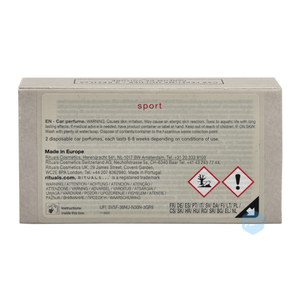 Rituals Car Perfume Set Sport 6 ml | Plein.nl