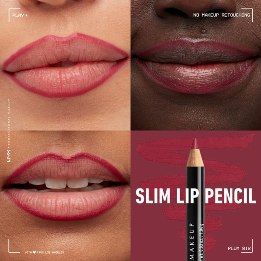 NYX Slim Lip Pencil Plum 1 gr | Plein.nl