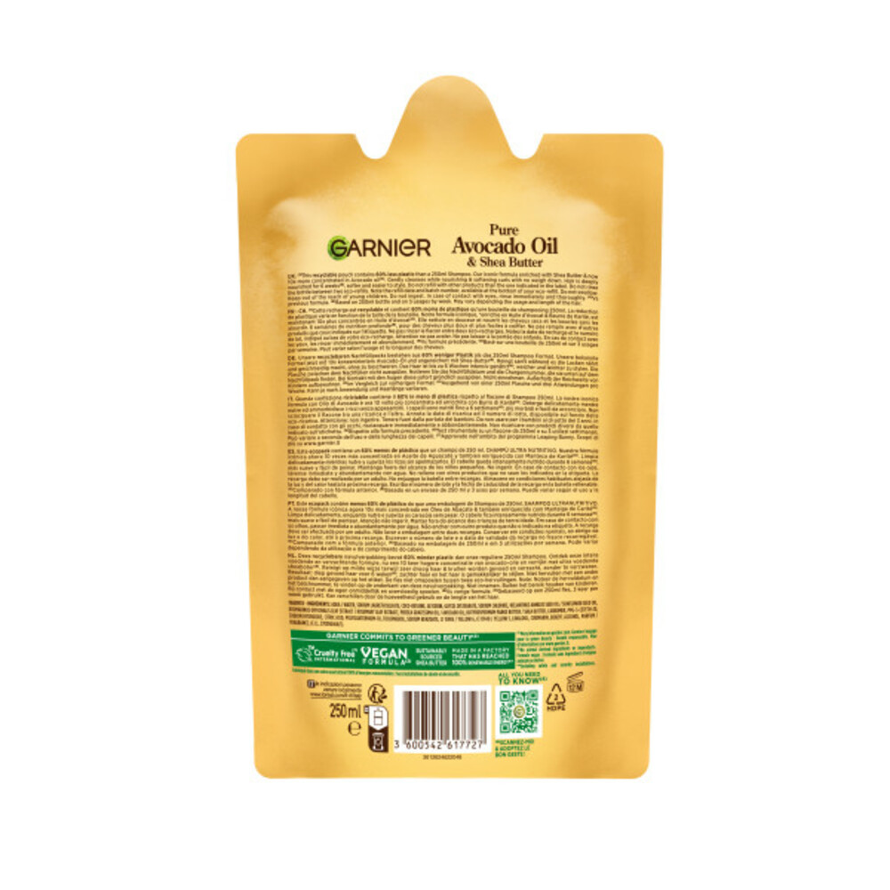 Garnier Loving Blends Avocado Olie en Shea Boter Shampoo Refill 250 ml ...