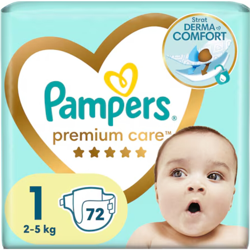 Pampers Premium Care Luiers Maat 1 (2-5kg) 72 stuks | Plein.nl