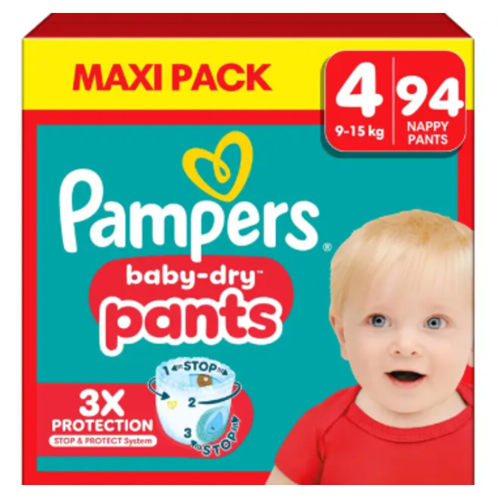 Pampers Baby Dry Luierbroekjes Maat 4 (9-15kg) 94 stuks | Plein.nl