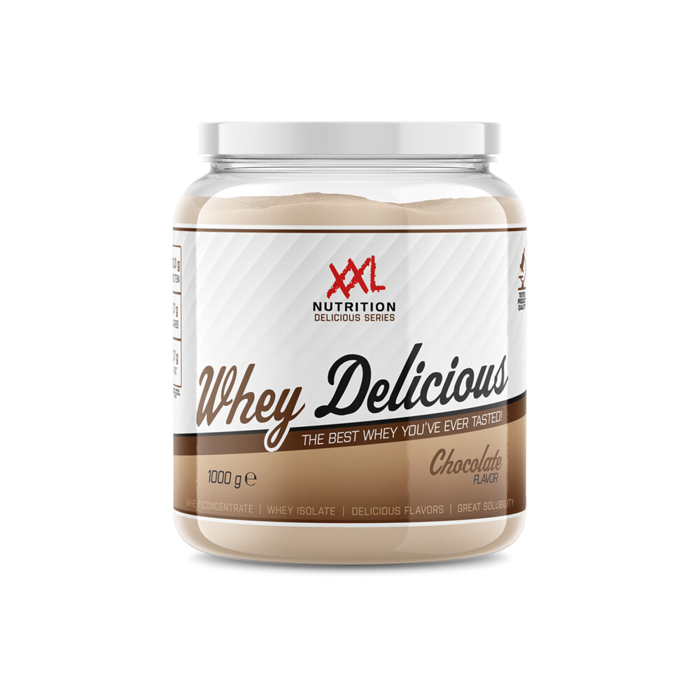 XXL Nutrition Whey Delicious Chocolade 1000 gr | Plein.nl