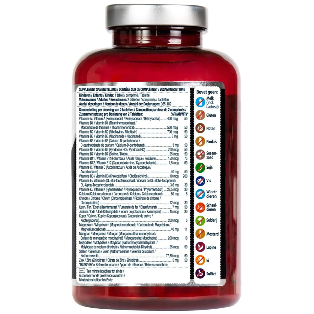 Lucovitaal Multi+ Compleet Vitaminen & Mineralen 365 kauwtabletten ...